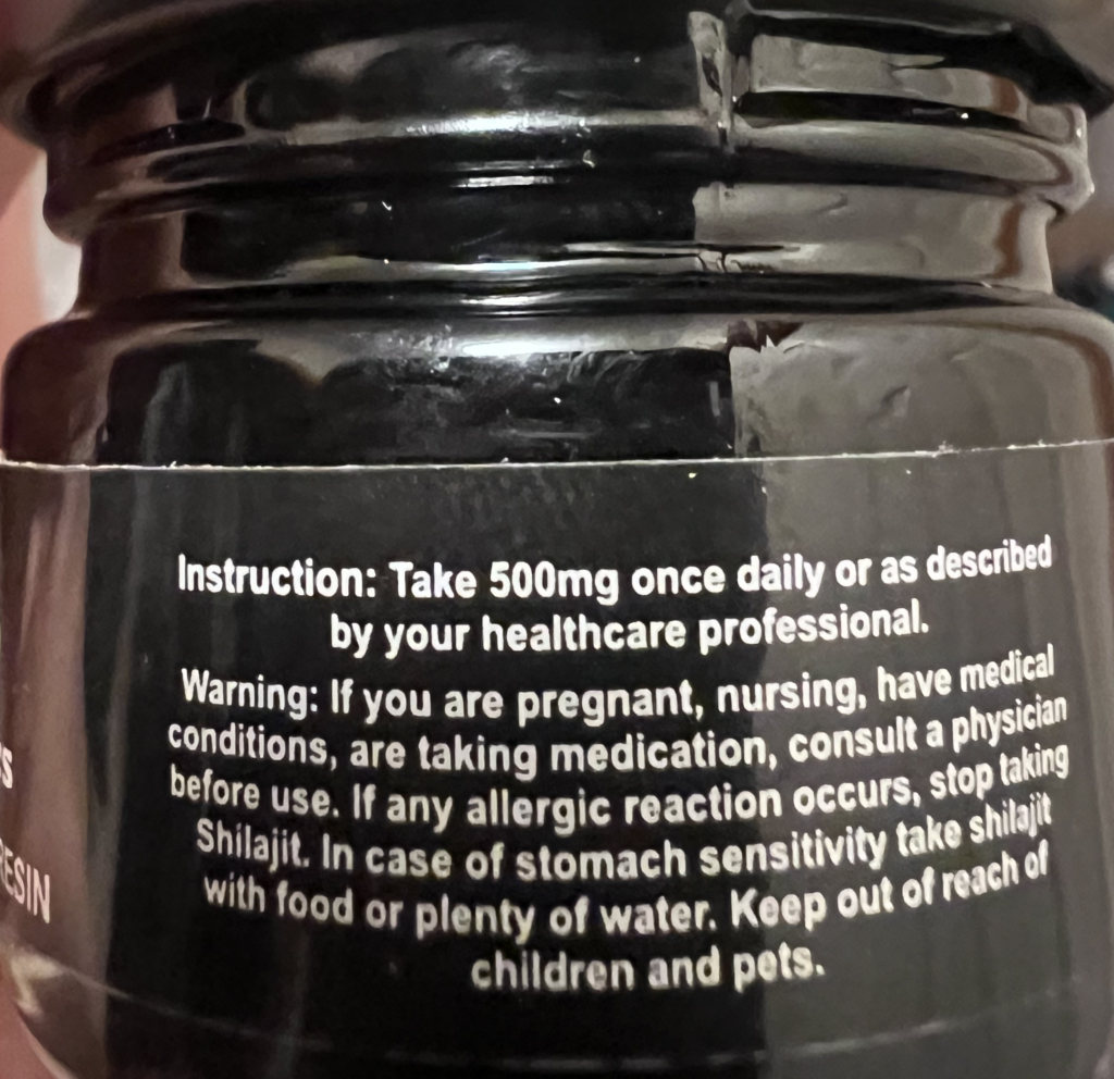 SHILAJIT 100% Pure Soft Resin Himalayan Mountains 18000+ Feet